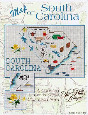 "South Carolina Map" by Sue Hillis Designs